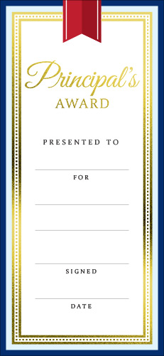 Certificates :: Principal's Award Inspire™ ELEGANCE - DL Universal ...