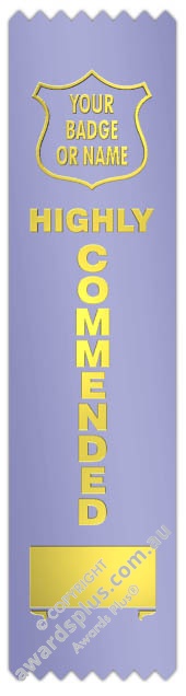 Ribbons :: Standard Size :: Highly Commended with block