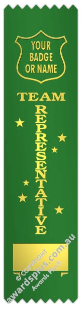 Ribbons :: Standard Size :: Team Representative with Block