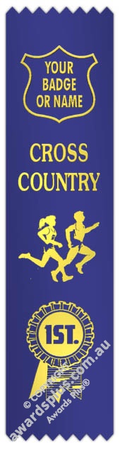 Ribbons :: Standard Size :: Cross Country with Figures & Rosette