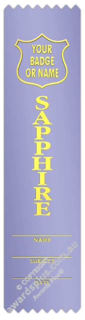 Ribbons :: Standard Size :: Sapphire with Award Detail Lines