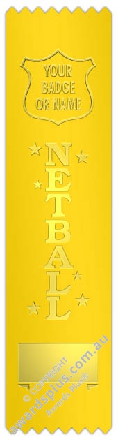 Ribbons :: Standard Size :: Netball with Block