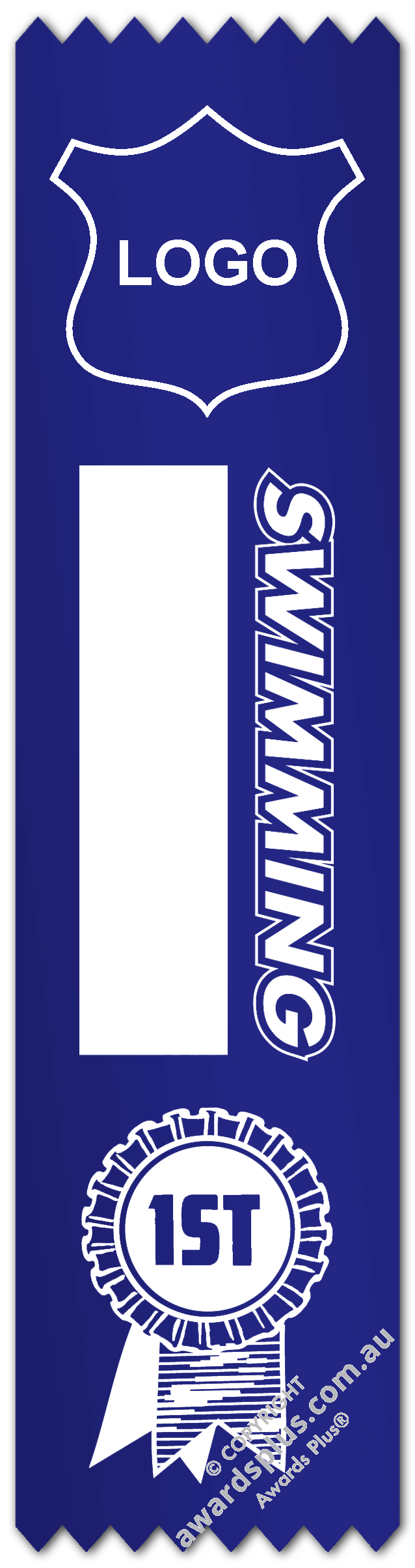 Ribbons :: Standard Size :: Swimming Block With Rosette