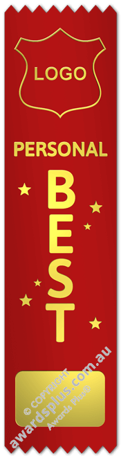 Ribbons :: Standard Size :: Personal Best with Stars