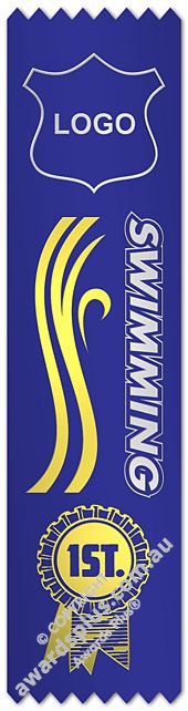 Ribbons :: Standard Size :: Swimming Waves - Two Colour Ribbon