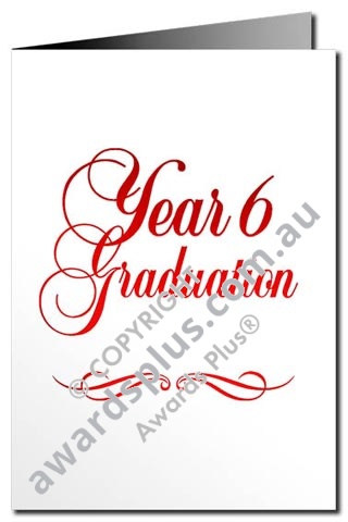 Greeting Cards :: Year 6 Graduation Card - Metallic Print