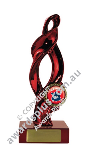 Trophies & Plaques :: Swirl Trophy - Red