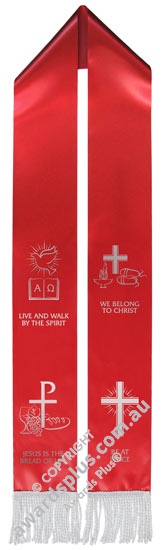 Sashes & Stoles :: Confirmation Stole - Red