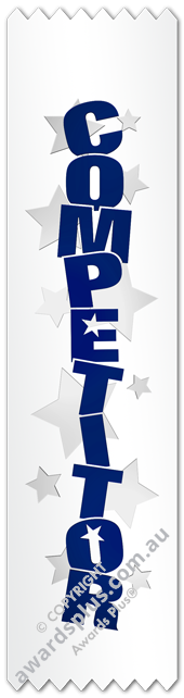 Ribbons :: Standard Size :: Two Coloured Competitor with stars