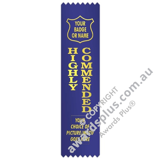 Ribbons :: Standard Size :: Highly Commended with graphic